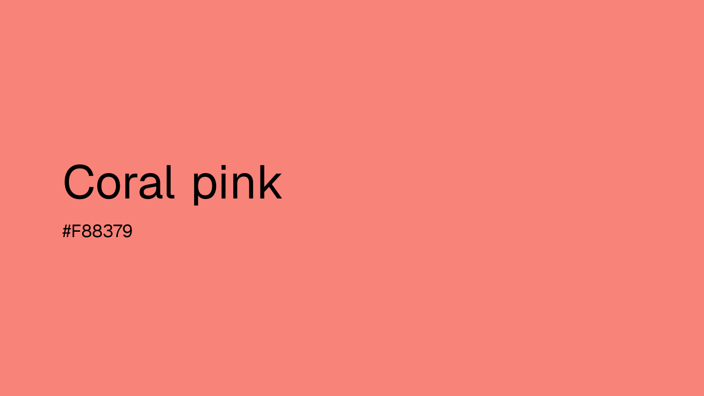 Coral Pink Color Hex Code Palettes Meaning